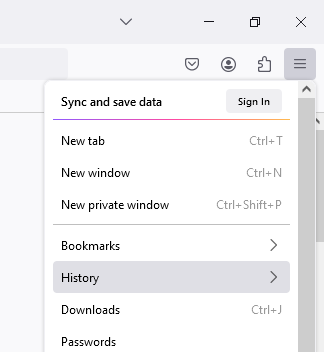 Taking a Screenshot of Browser History – PALCS HelpDesk