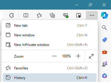 Taking a Screenshot of Browser History – PALCS HelpDesk