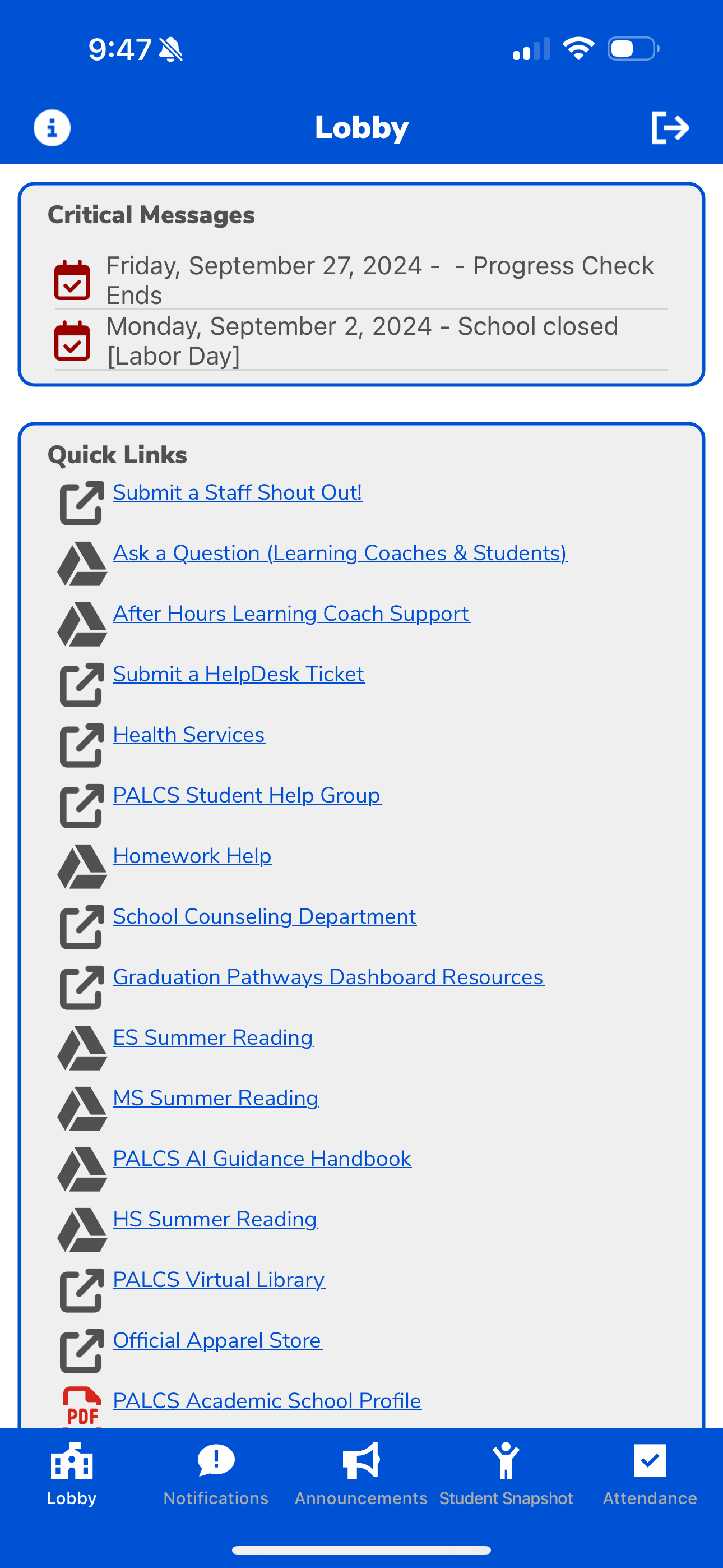 The PALCS App – PALCS HelpDesk